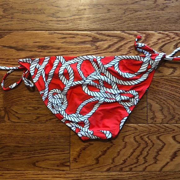 Old Navy | Swim | Red Rope Pattern String Bikini Bottom | Poshmark